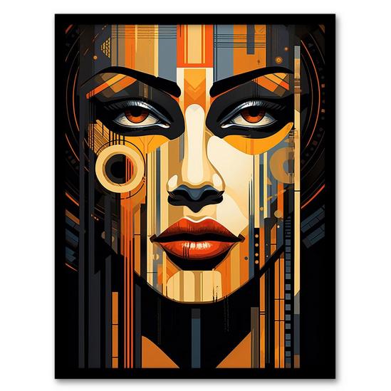 Wall Art And Pictures Gold Art Deco Futuristic Abstract Bold Striking